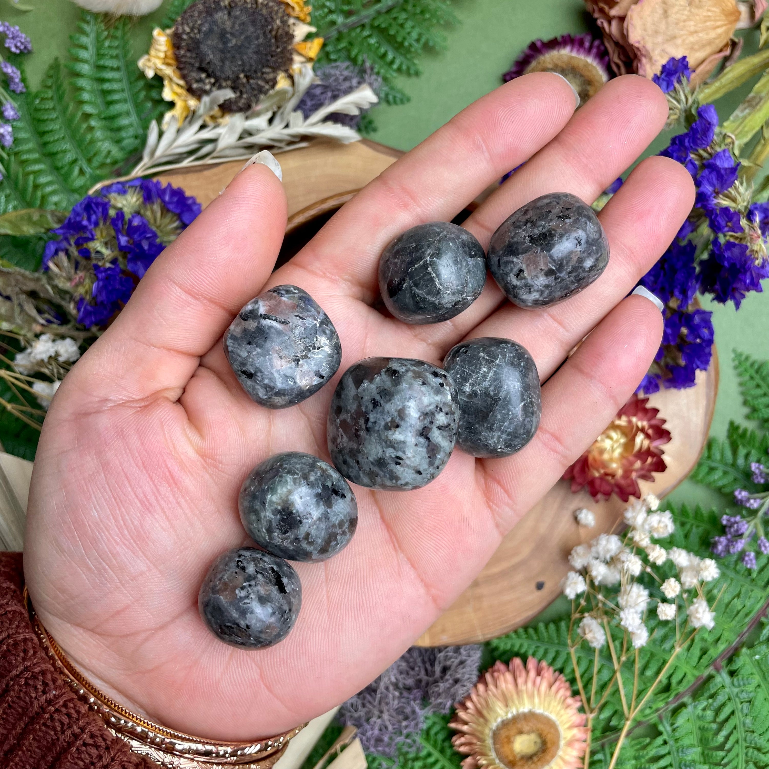 Flame Yooperlite Tumbled Stones